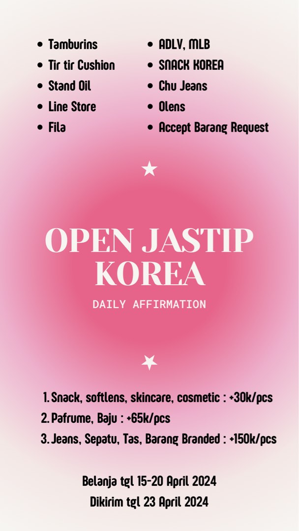 OPEN JASTIP KOREA 15-20 APRIL 2024, Kesehatan & Kecantikan, Rias Wajah di Carousell
