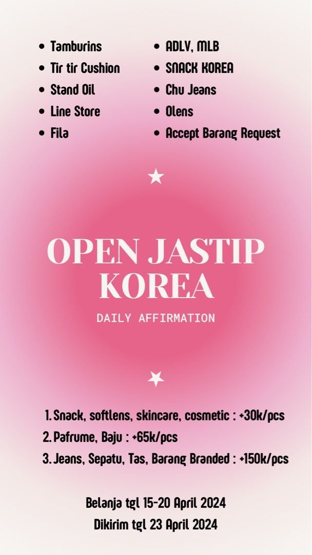 OPEN JASTIP KOREA 15-20 APRIL 2024, Kesehatan & Kecantikan, Rias Wajah ...