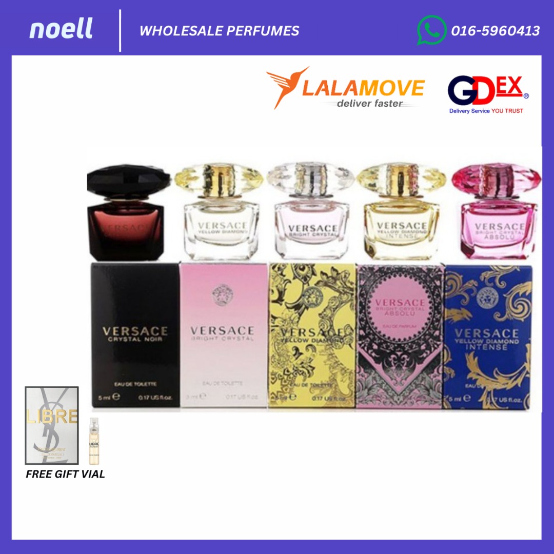 [ORIGINAL] AUTHENTIC READY STOCK VERSACE MINIATURE COLLECTION 5IN1 SET ...