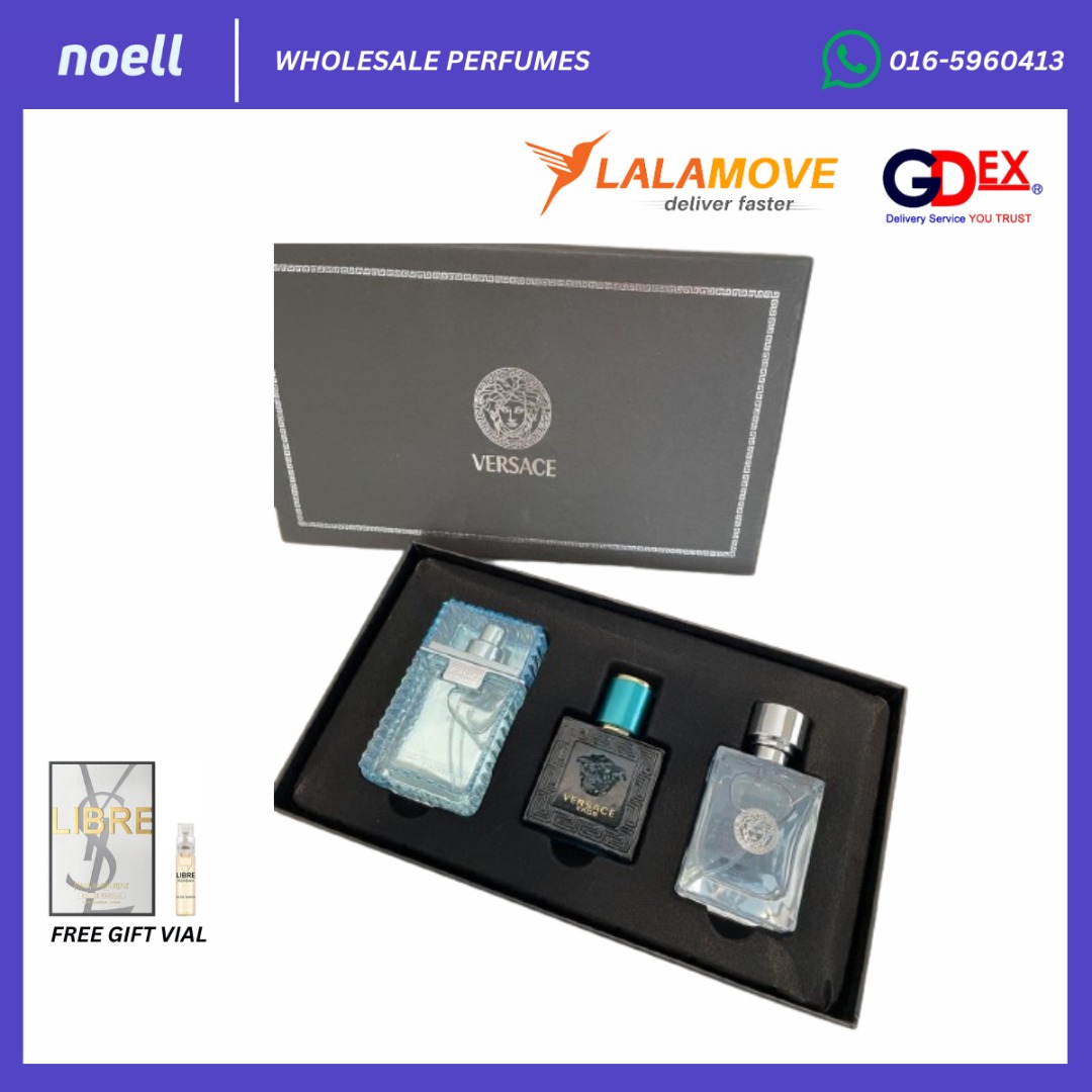 [ORIGINAL] AUTHENTIC READY STOCK VERSACE SET 3IN1 (3X30ML) SET PERFUME ...