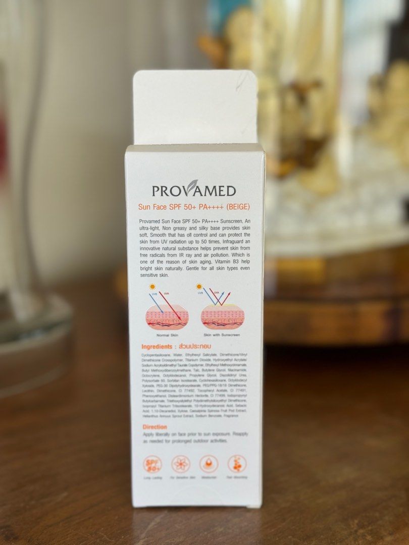 Provamed Sun Face Sunscreen SPF 50+ PA++++, Beauty & Personal Care ...
