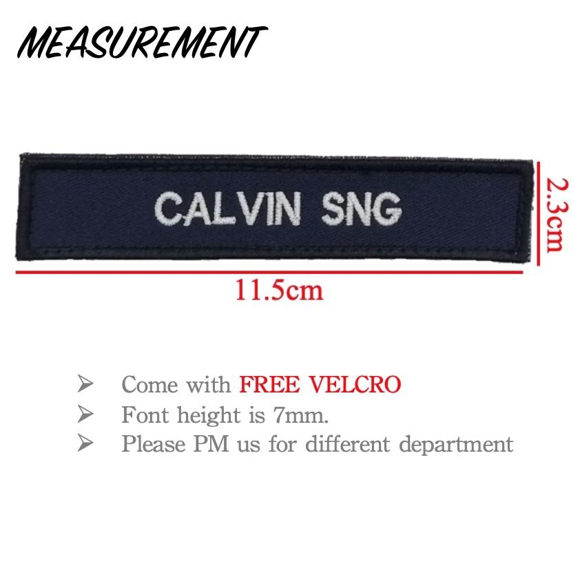 Singapore Police Force SPF Name Tag with Velcro, Hobbies & Toys ...