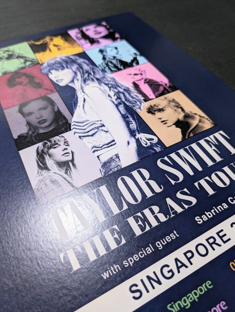Taylor Swift Eras Tour Singapore 2024 Concert Poster, Hobbies & Toys ...