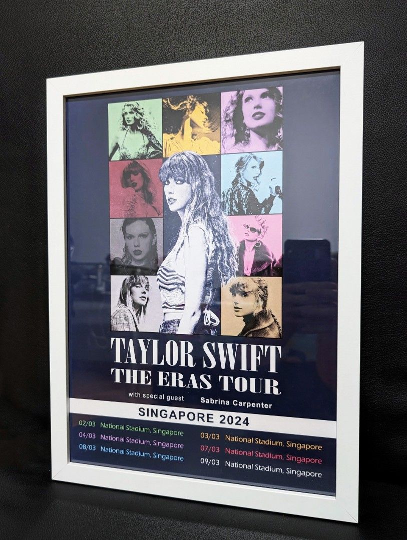 Taylor Swift Eras Tour Singapore 2024 Concert Poster, Hobbies & Toys ...