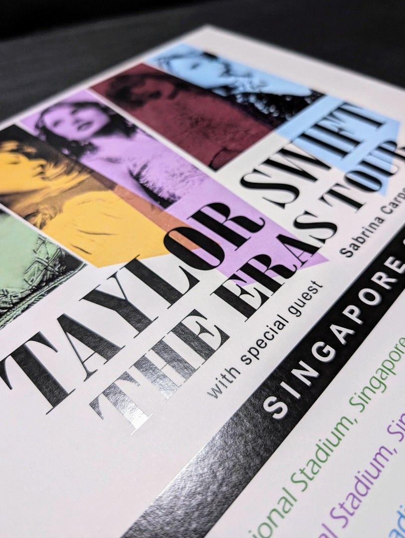 Taylor Swift Eras Tour Singapore 2024 Concert Poster, Hobbies & Toys ...