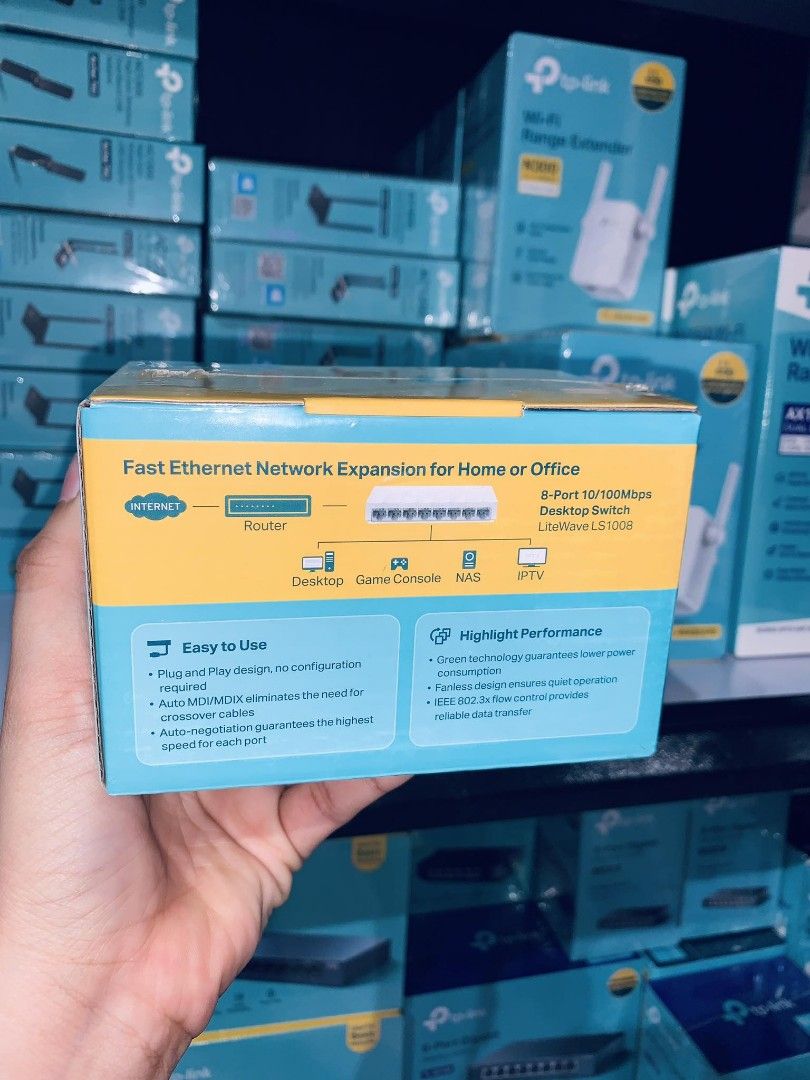 TP-Link LS1008 8-Port 10/100Mbps Desktop Switch, Computers & Tech, Parts & Accessories ...