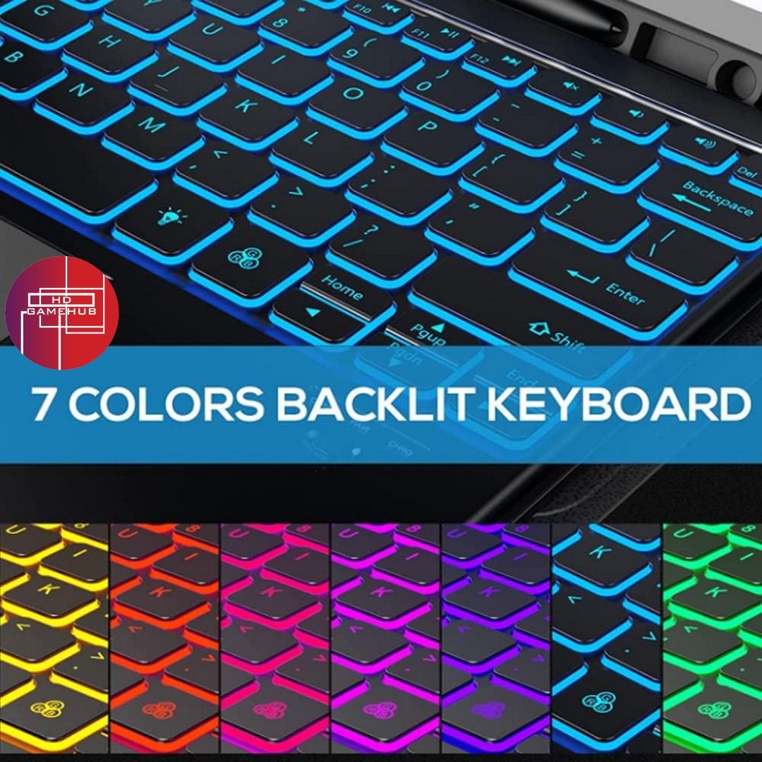 Xiaomi Redmi Pad Se Bluetooth Keyboard Case With Led Backlight Led Backlit Mobile Phones