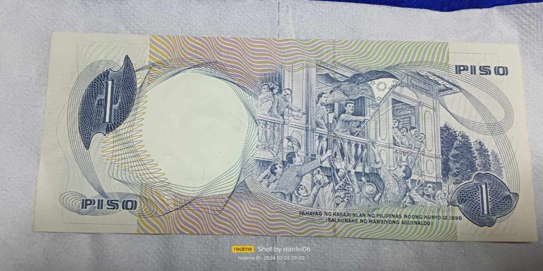 1 one Piso Rizal Filipino Series Banknote (crispy), Hobbies & Toys ...