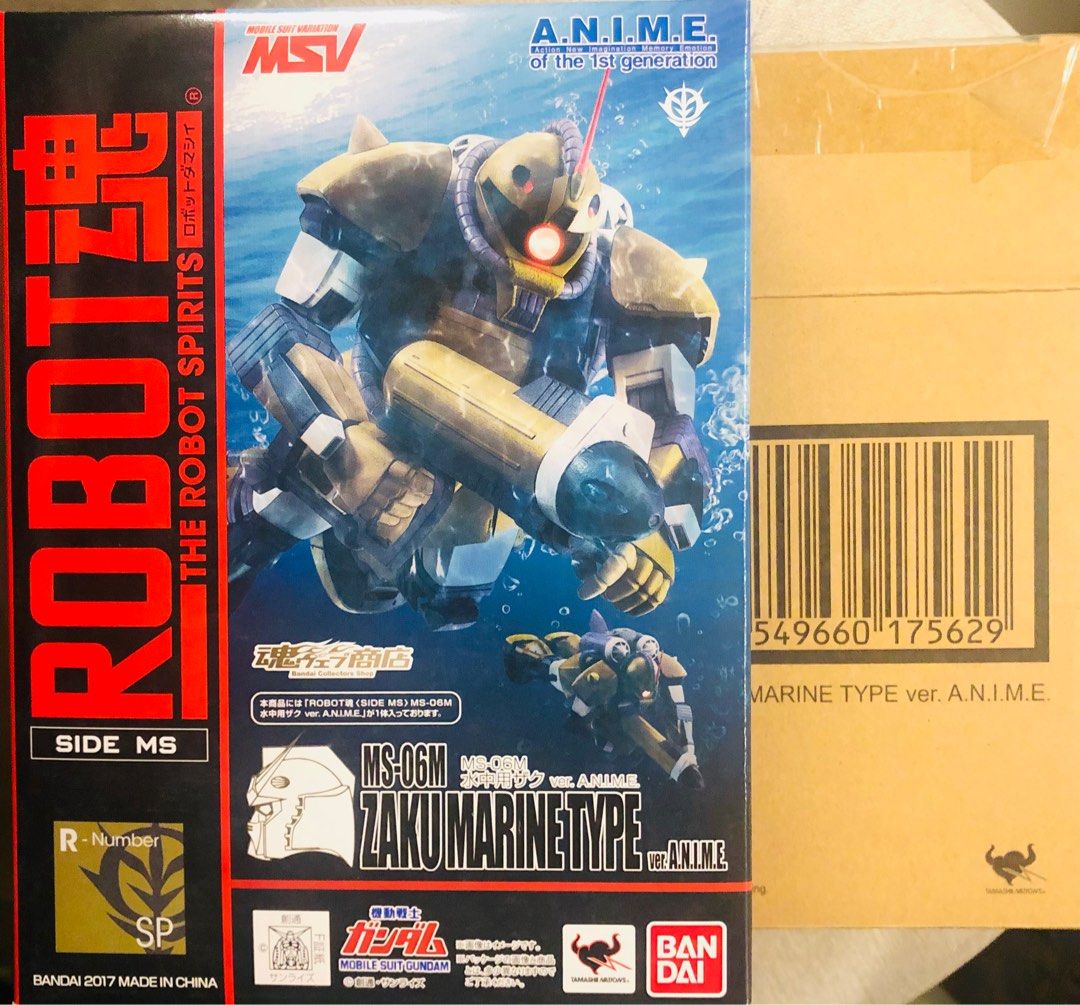 特價 全新 日版 魂限定 Robot魂 Gundam 高達 ZAKU MS-06M Marine Type Ver.Anime Gundam ...