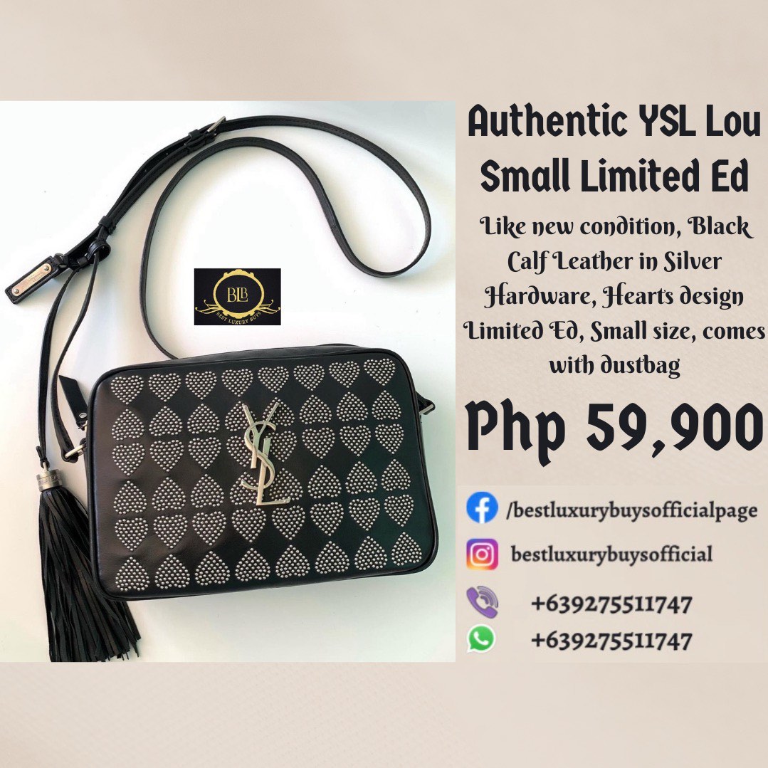 Authentic YSL Saint Laurent Lou Lou Hearts Smal Limited Edition Sling ...