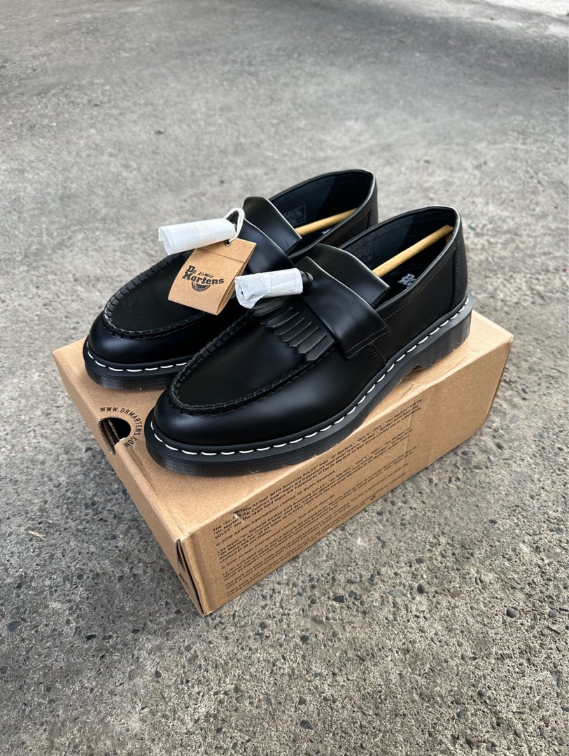 DR MARTENS ADRIAN LOAFERS WHITE STITCH, Men's Fashion, Footwear, Dress ...
