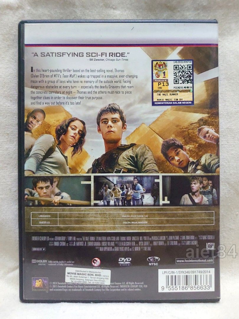 DVD The Maze Runner, Hobbies & Toys, Music & Media, CDs & DVDs on Carousell