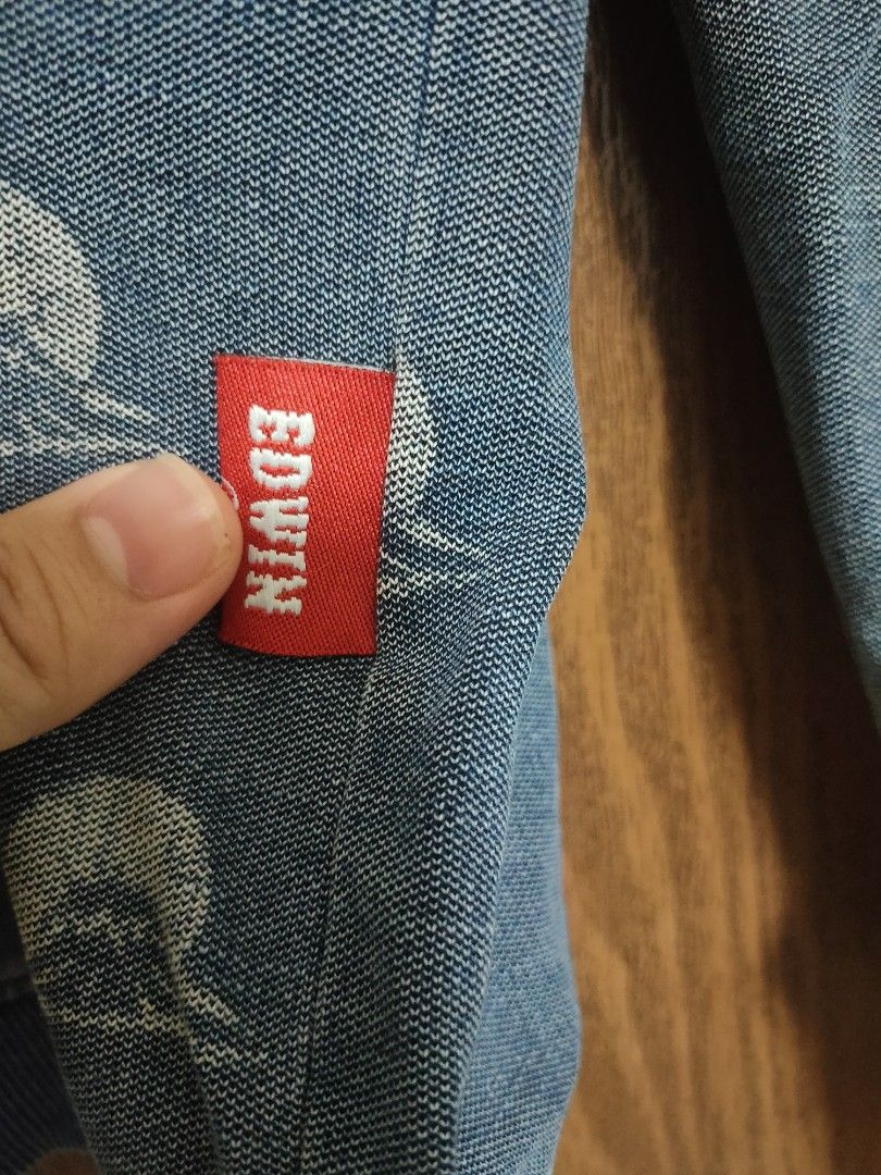 Edwin 江戶勝 全新 滿版 富士山 牛仔 外套, 他的時尚, 外套及戶外衣服在旋轉拍賣