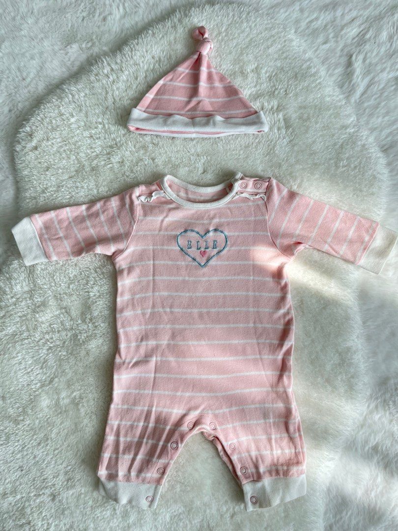 Elle baby brand sleepsuit + hat, Babies & Kids, Babies & Kids Fashion ...