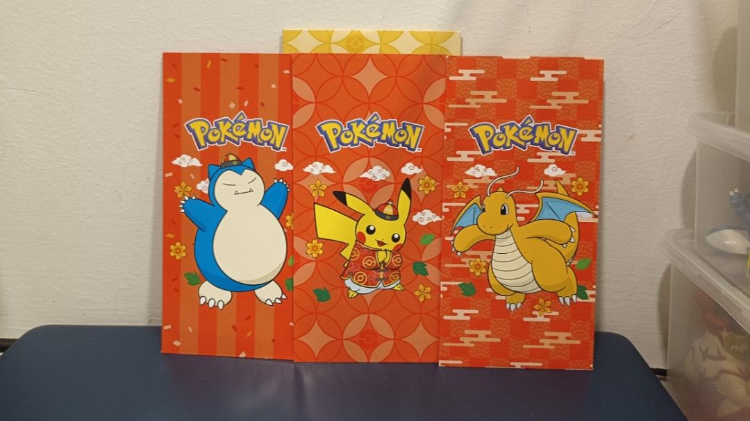 Family Mart Pokemon Ang Pao Packet (1 set), Hobbies & Toys ...