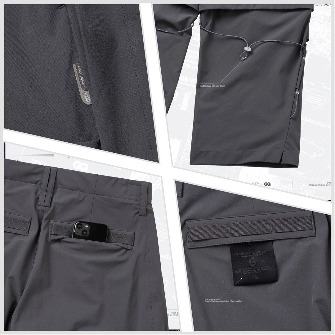 全新Iron色2號 GQ聯名 機能化西裝褲 GOOPiMADE x GQ III “GR-P01” 3DV-ariable Utility Pants, 他的時尚, 褲子, 其他長褲在旋轉拍賣