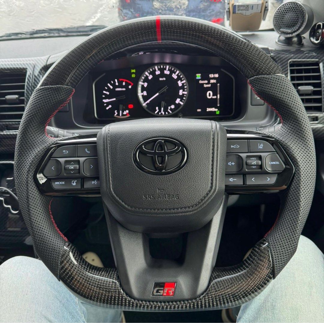Toyota Hiace. Estima Alphard Carbon Fiber Steering Wheel, Car ...