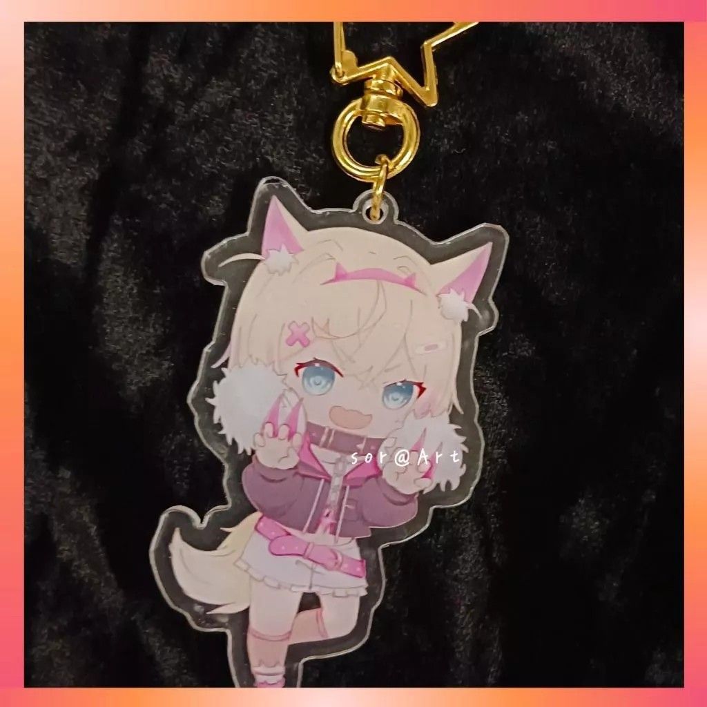 Hololive Advent Fuwamoco Keychain Fuwawa Mococo Keychain, Hobbies ...