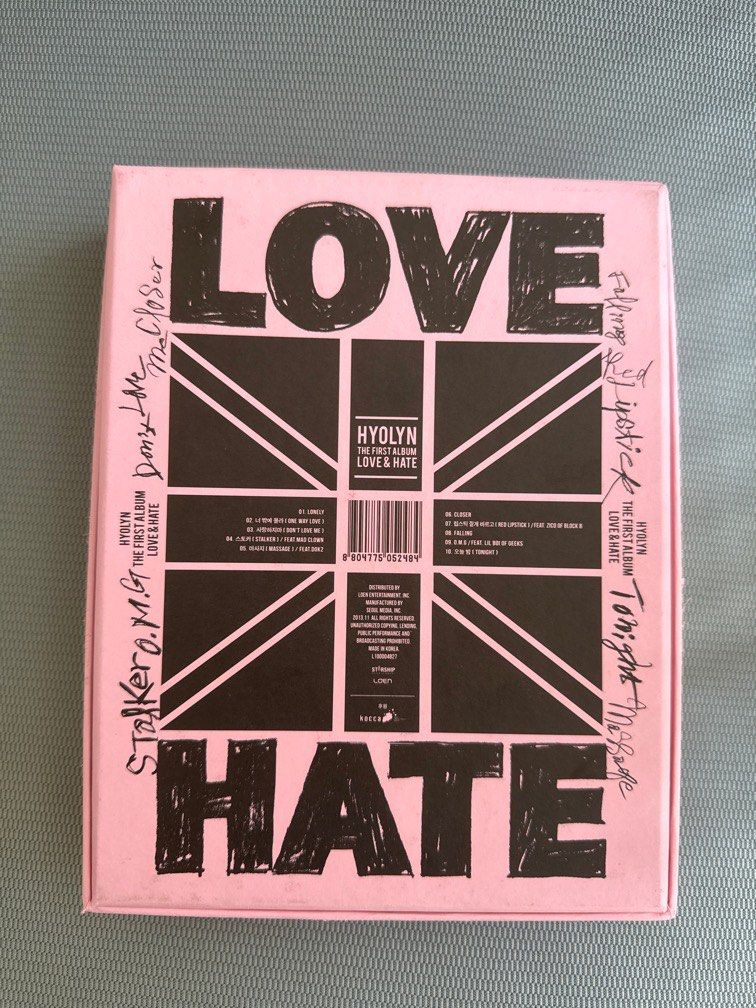 Hyolyn the first album Love & Hate, 興趣及遊戲, 音樂、樂器 & 配件, 音樂與媒體 - CD 及 DVD ...