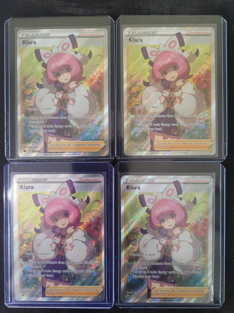 Klara 194/198 FA Full Art Trainer Chilling Reign Pokemon Trading Card ...