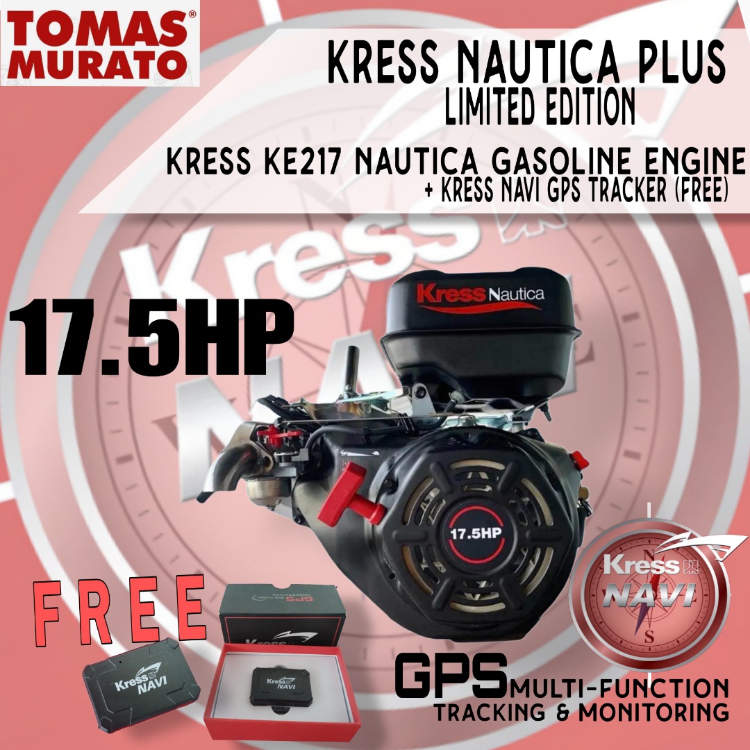KRESS KE217 NAUTICA Marine Gasoline Engine + FREE KRESS NAVI GPS ...