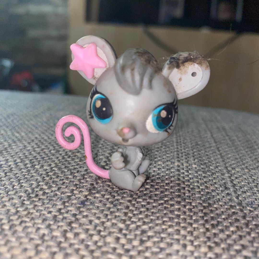 LPS Grey Mouse, Hobbies & Toys, Toys & Games on Carousell
