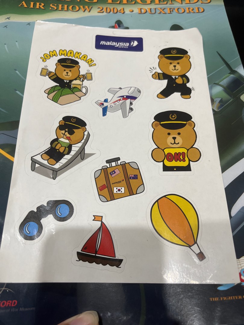 Malaysia airlines bear sticker, Hobbies & Toys, Collectibles ...