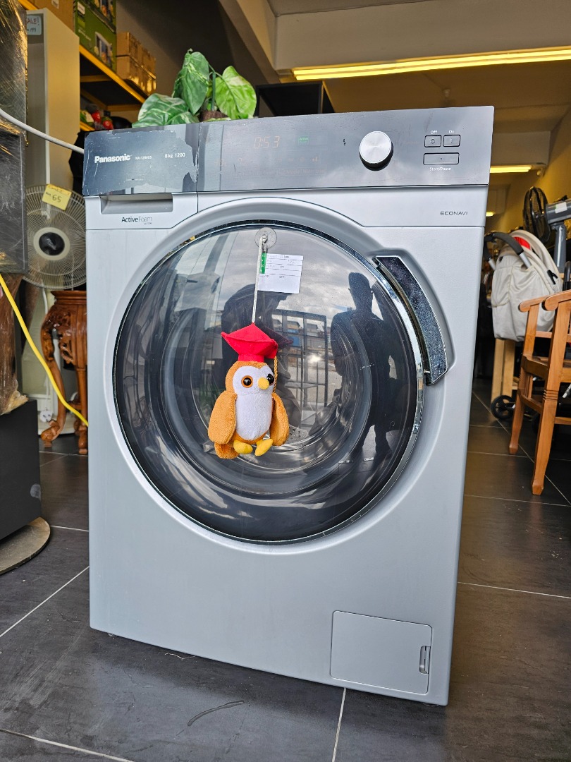 Panasonic Front Load Washing Machine - 8kg ECONAVI Inverter NA-128VG5-W ...