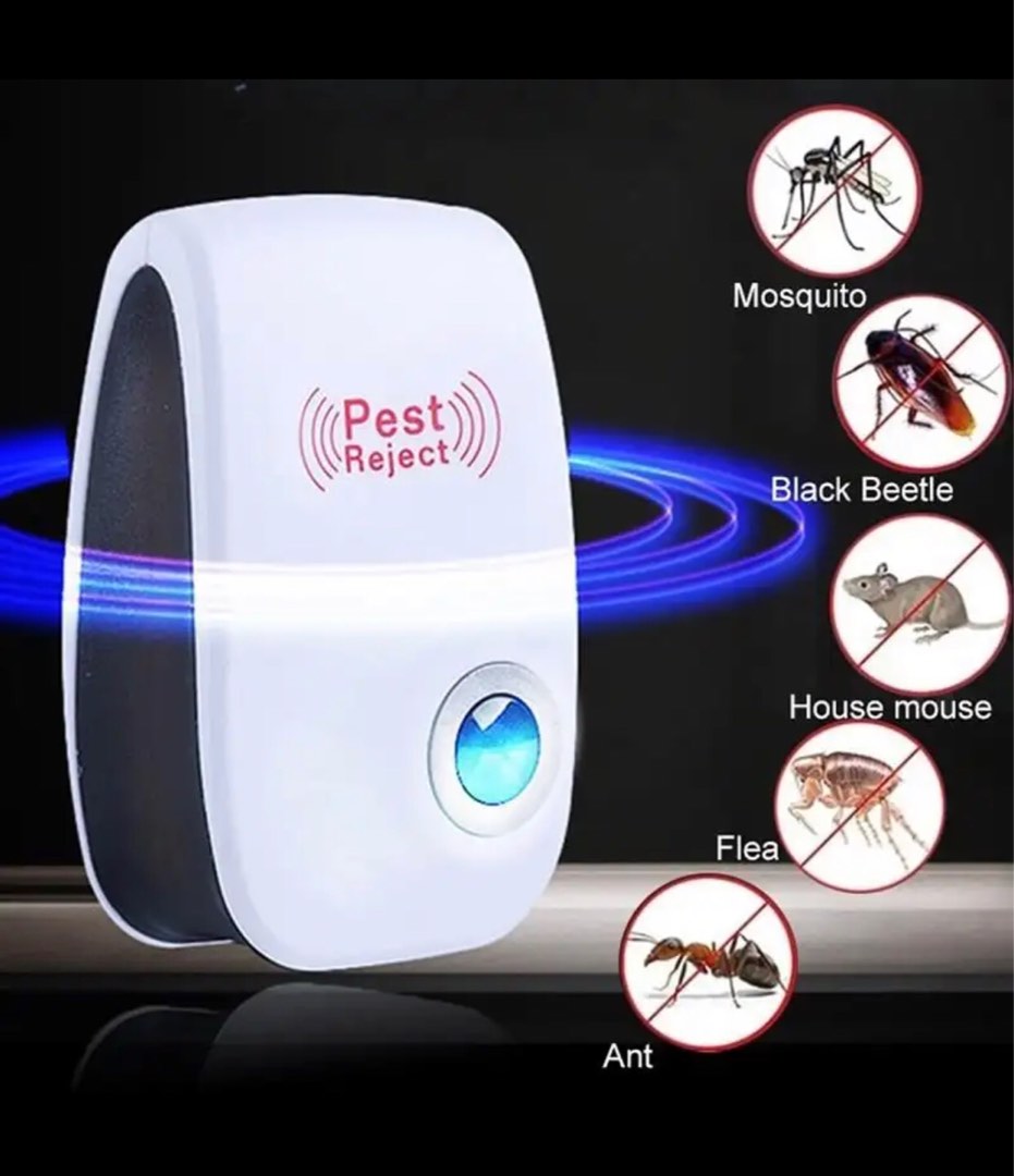Pest Repeller Electronic Ultrasonic Pest Reject Mouse Rat Cockroach ...