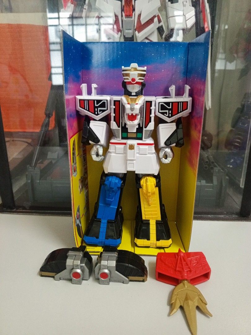 Power Rangers Mighty Morphin White Tigerzord Action Figure Warrior Mode ...