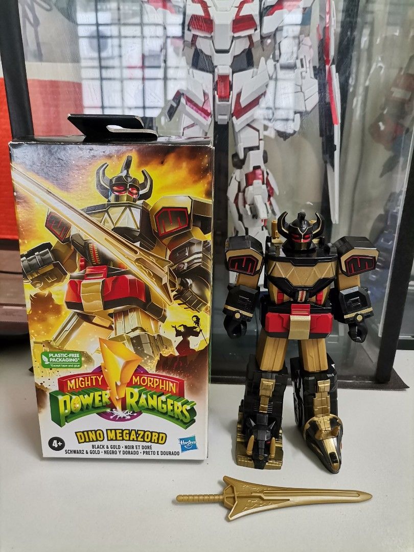 Power Rangers Retro VHS Mighty Morphin Black Dino Megazord, Hobbies ...