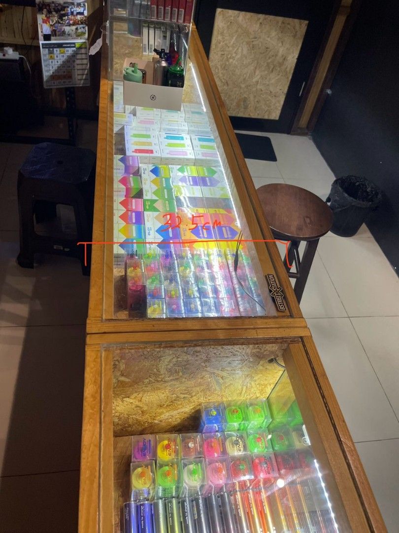 Rak Display Kayu show case, Furniture & Home Living, Furniture, Tables ...