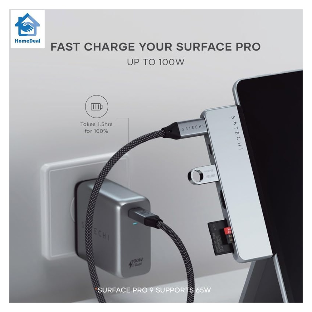 Satechi Dual USB-C Hub for Surface Pro 9, Microsoft Surface Pro 9 ...