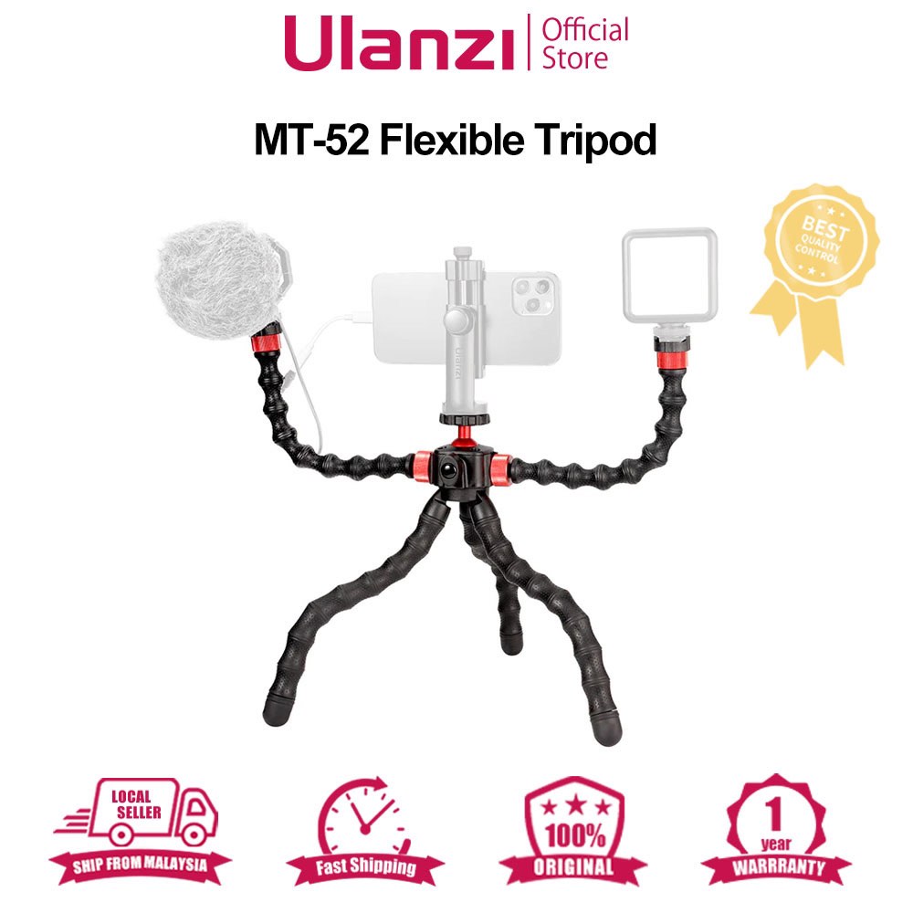 Ulanzi MT-52 Flexible Octopus Tripod with Gooseneck Mini Tripod ...