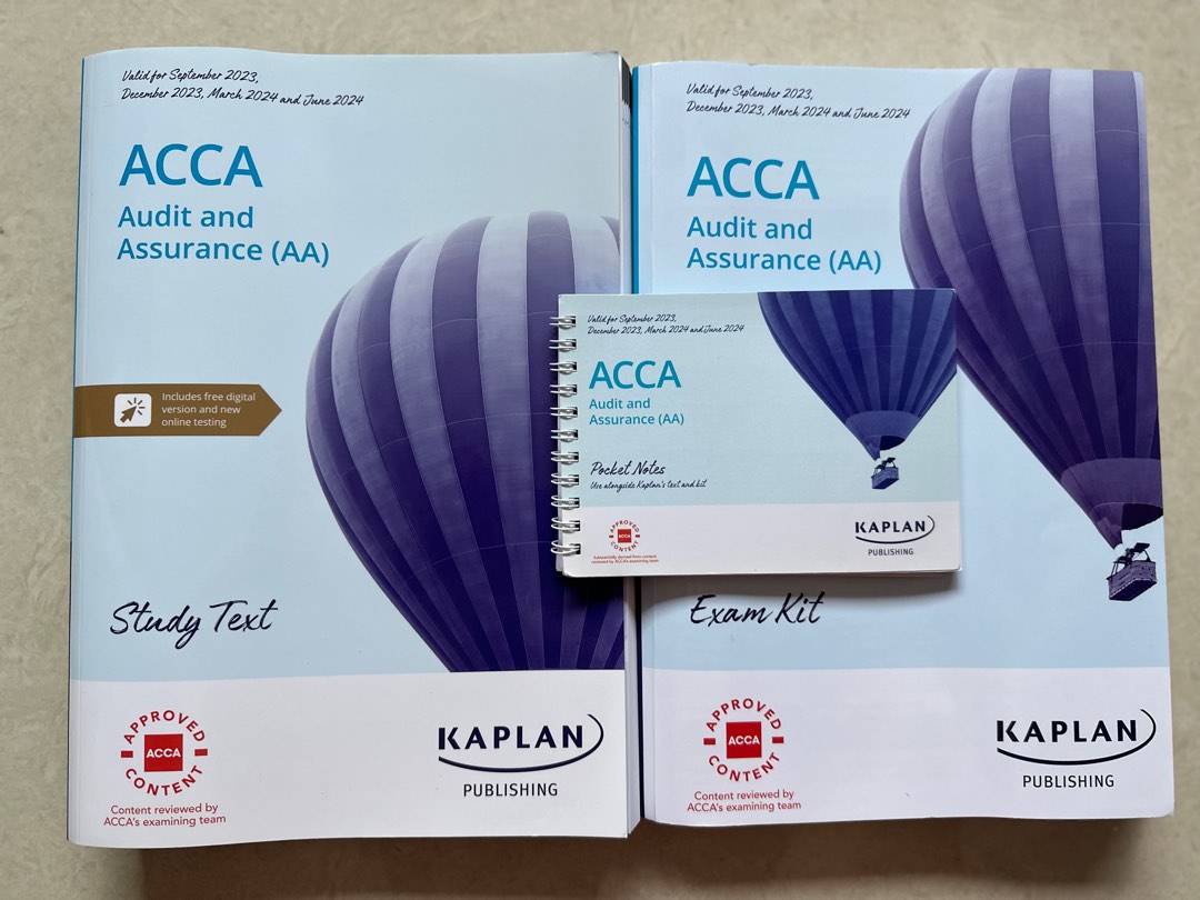 [Valid till June 2024] ACCA (AA) - 3 in 1 Textbook + Exam kit + Pocket ...