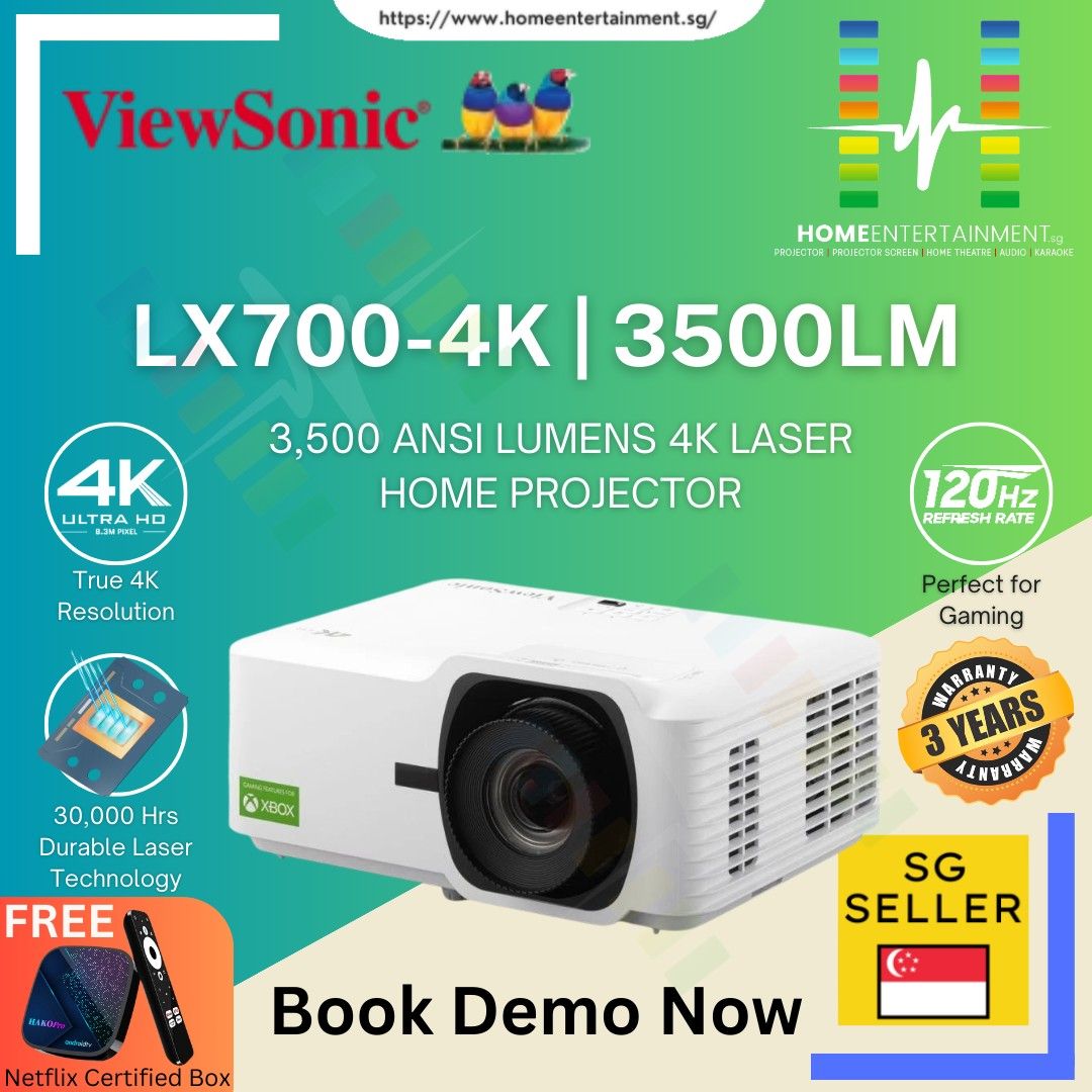Viewsonic LX700-4K | Viewsonic Projector 3,500 ANSI Lumens 4K Laser ...