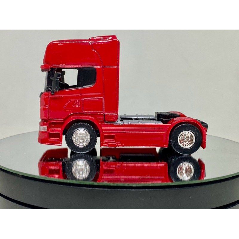 Welly SCANIA V8 R730 Truck Tractor Red Trailer Transporter Pickup Truck ...