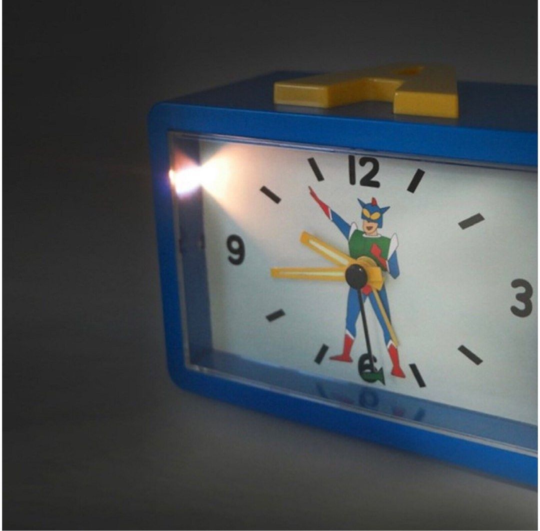 蠟筆小新 動感超人 鬧鐘 坐枱鐘 韓國版 絕版 Crayon Shinchan Action Kamen Alarm Clock Korean ...