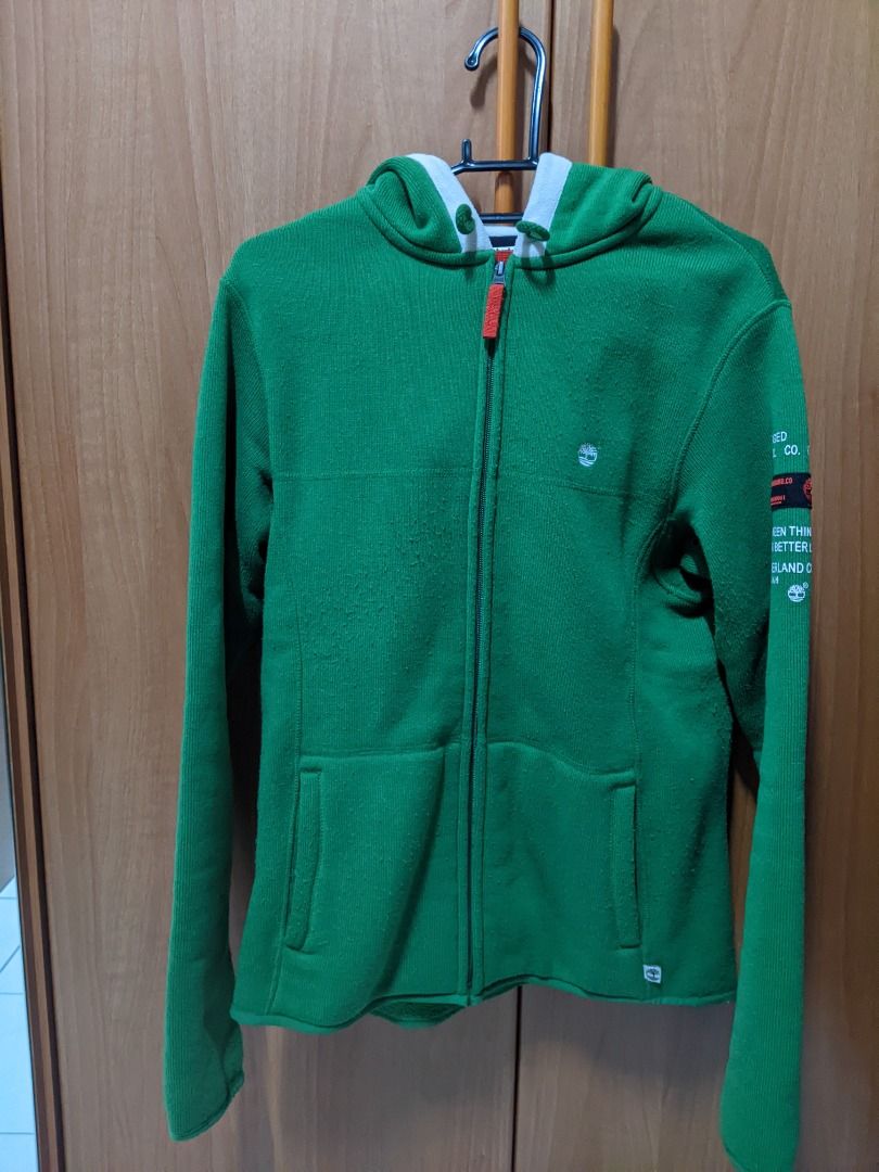 (全新) Timberland 綠 外套 大衣 夾克 帽T Regular Fit M/M 175/100A (M), 他的時尚, 外套、夾克 ...