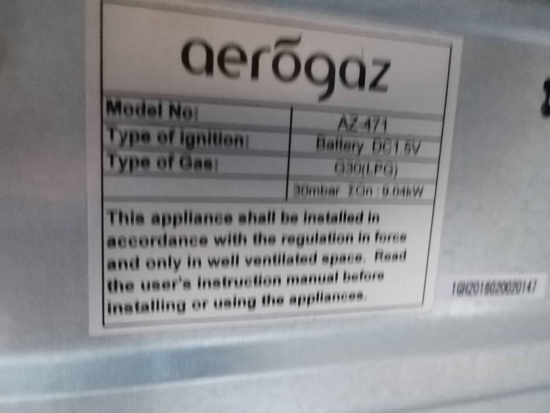 AEROGAZ Tempered Glass Gas Hob, four burners (BUILT-IN COOKTOP), 60cm ...