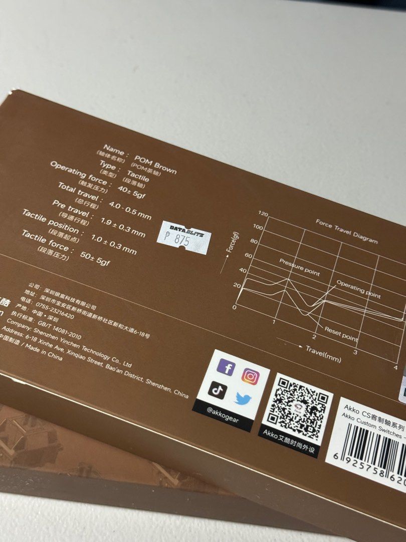 Akko POM Brown Custom Switches, Computers & Tech, Parts & Accessories ...