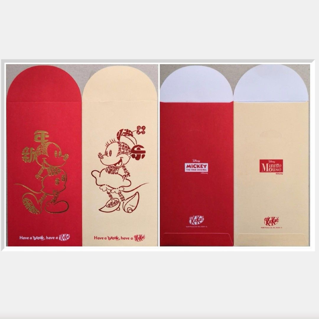 Ang Pow Packets - 2019 KitKat (Mickey & Minnie) set of 2 design ...