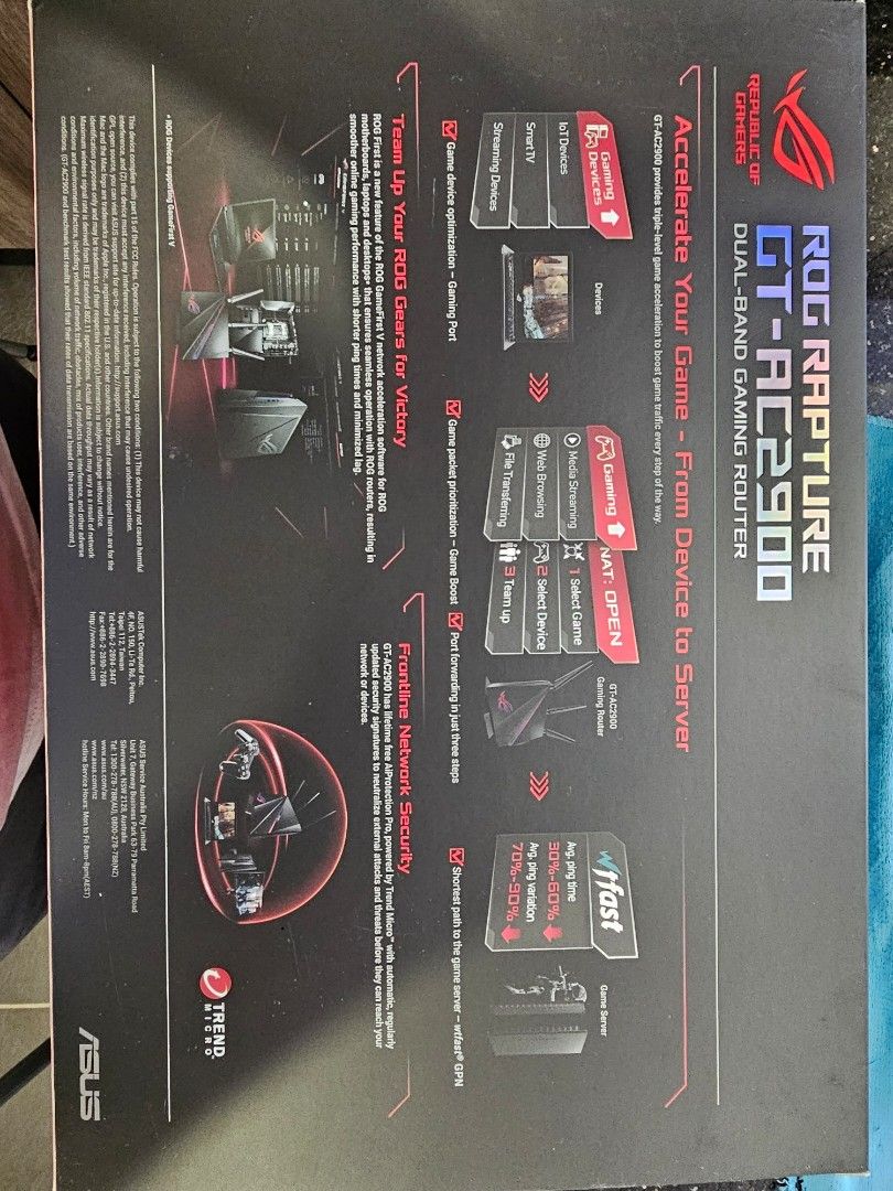 Asus ROG Rapture AC-2900 Gaming Router, Computers & Tech, Parts ...