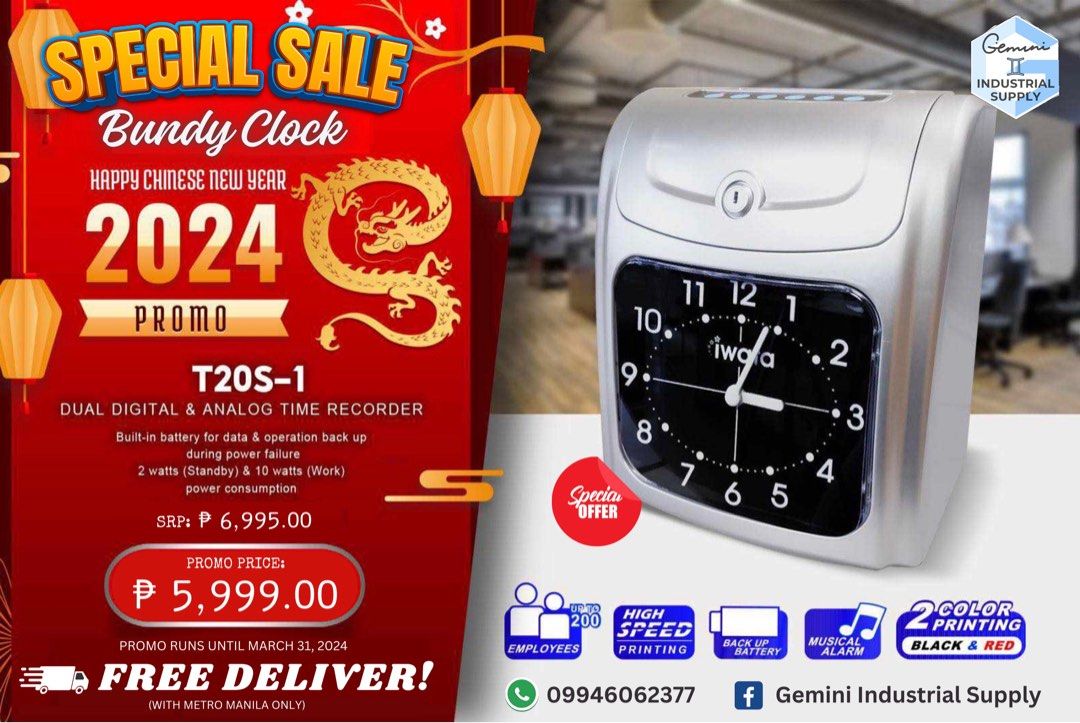 Bundy clock, Commercial & Industrial, Industrial Equipment on Carousell