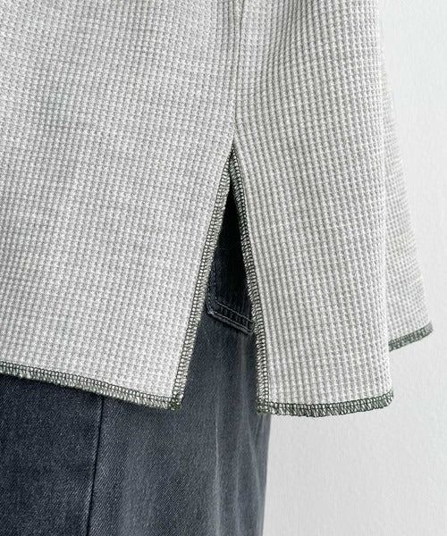 日本時裝品牌Classical elf x JAVA 聯乘 Oversize 2 ways waffle top, 女裝, 上衣, 長袖衫 - Carousell