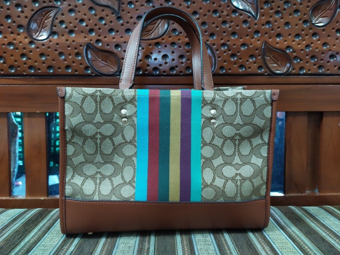 Coach Dempsey Carryall in Brown, Women's Fashion, Bags & Wallets, Cross ...