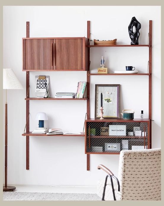 Danish Wall Shelving Unit Royal System Modular Designer Shelf Walnut ...