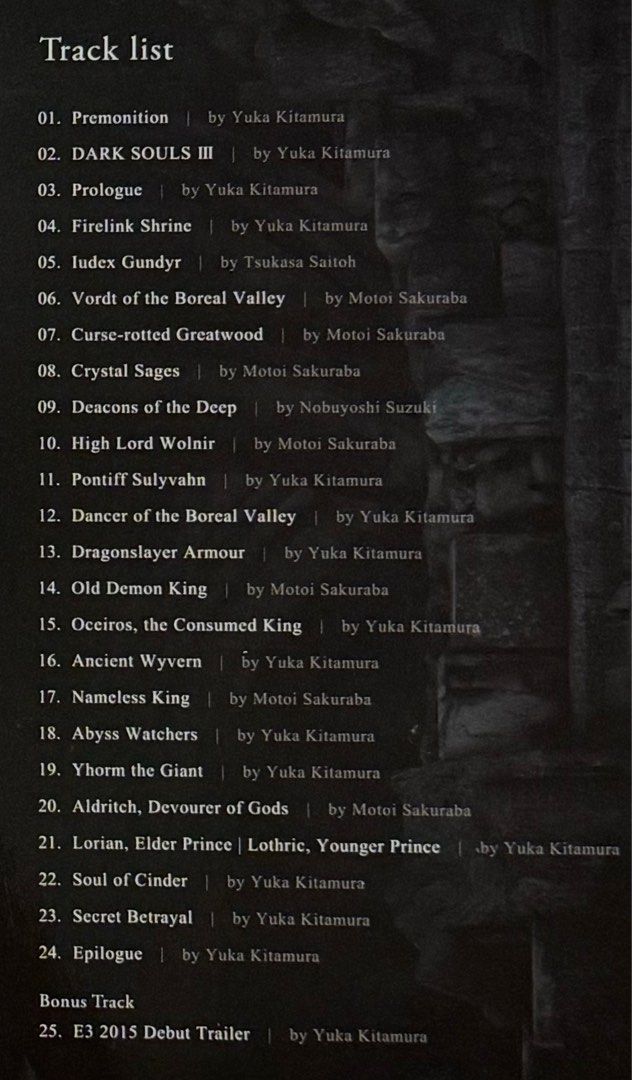 DARK SOULS III Special Map & Original Soundtrack cd 黑暗靈魂 遊戲原聲大碟連海報 OST ...