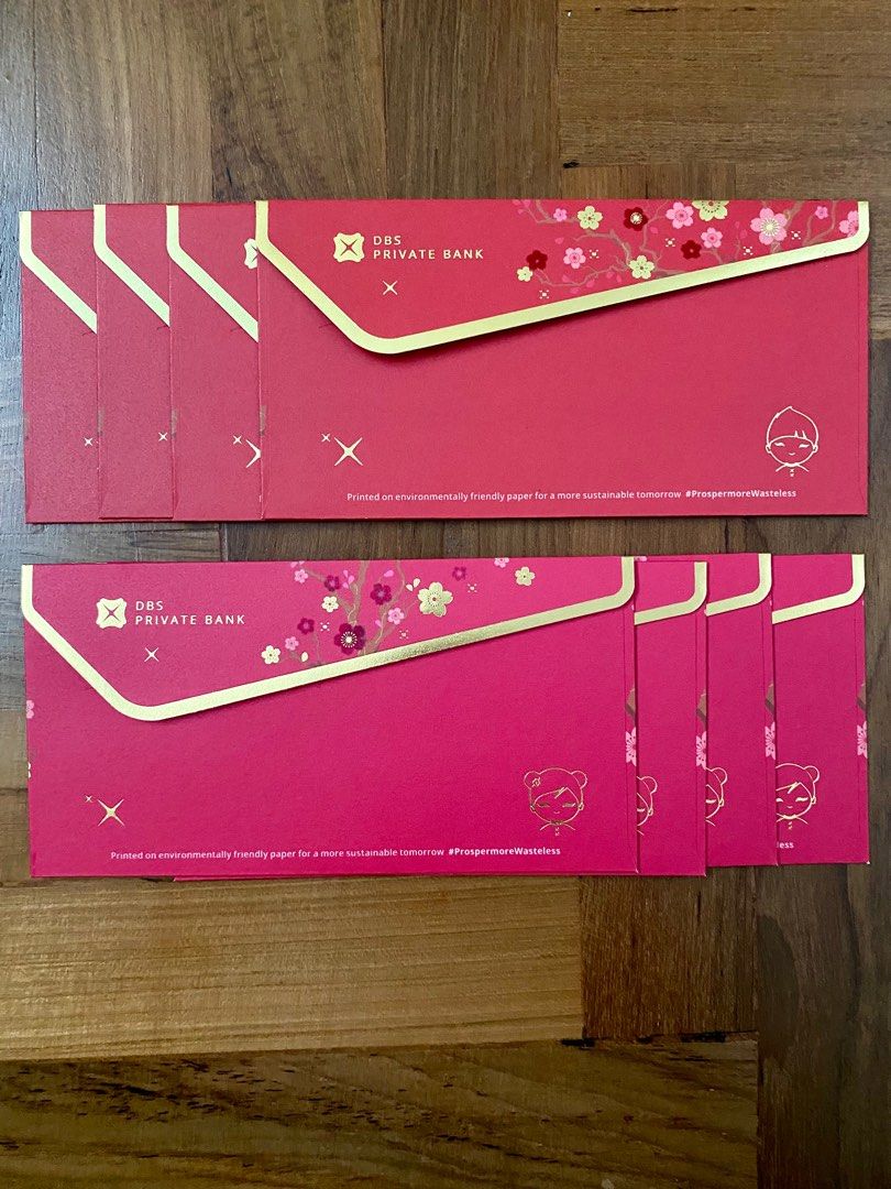 DBS Private Bank 2024 and 2023 Red Packets, Hobbies & Toys, Stationery ...