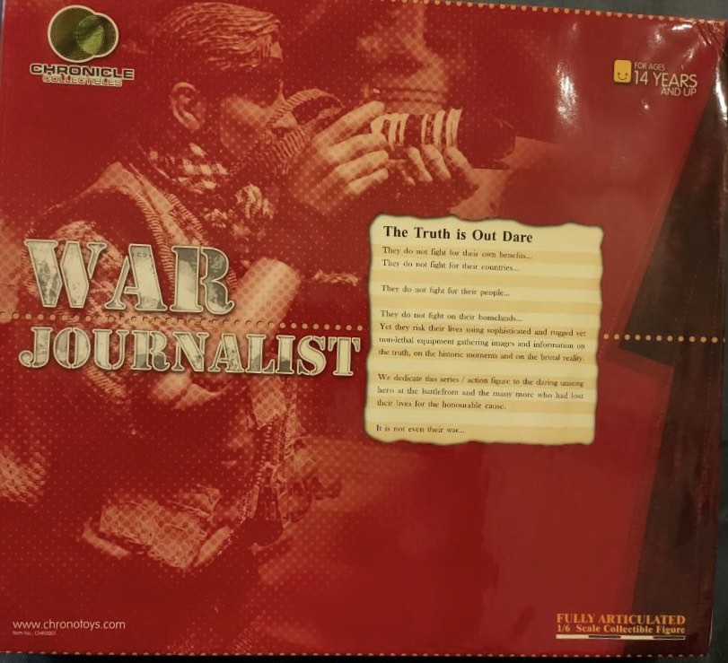 全新 Elite Force BBI War journalist 戰地記者 1/6 action figure, 興趣及遊戲, 玩具 ...